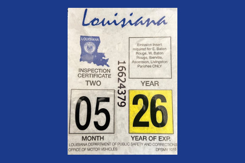 2026 Motor Vehicle Inspection Sticker Fading Issue | DeSoto Parish Journal